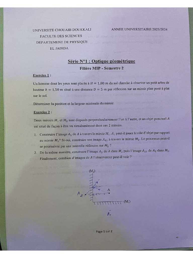 Serie 1 Optique | PDF