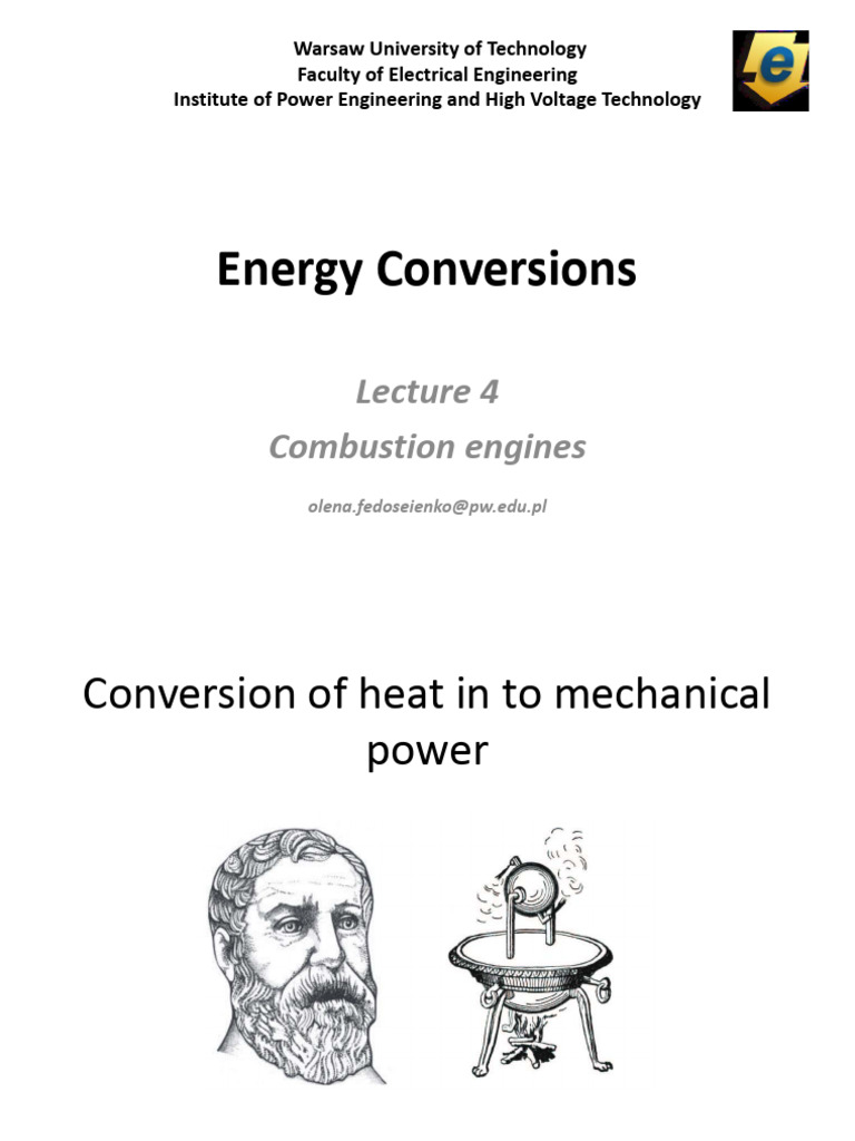 Lecture 03 - Combustion Engines | PDF | Internal Combustion Engine | Engines