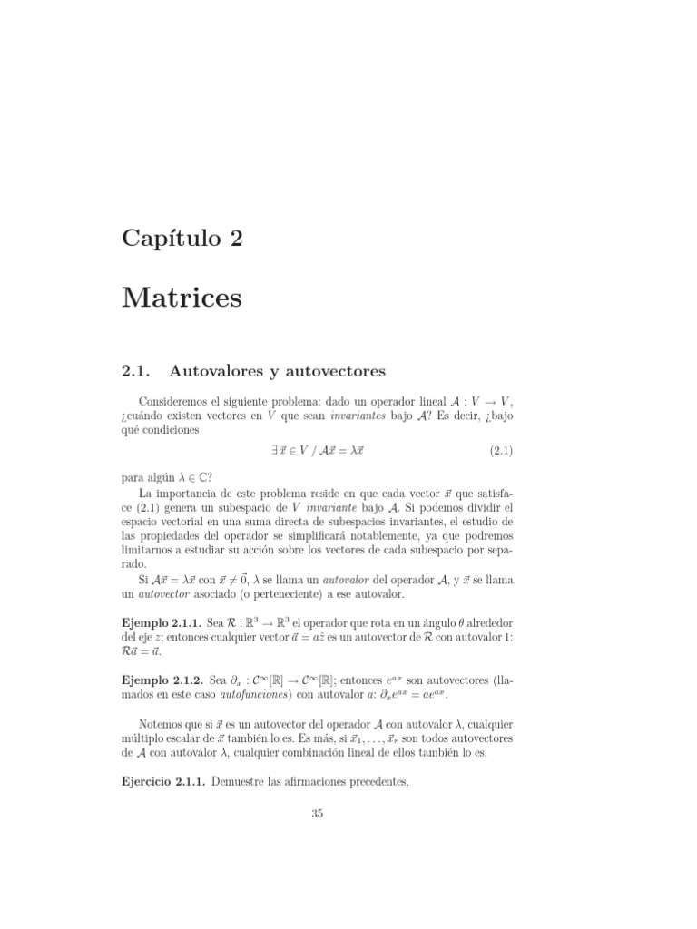 Metodos Cap 02 63bf36ac162f1c5acb242eb7acf29773 | PDF | Valores propios y vectores propios ...