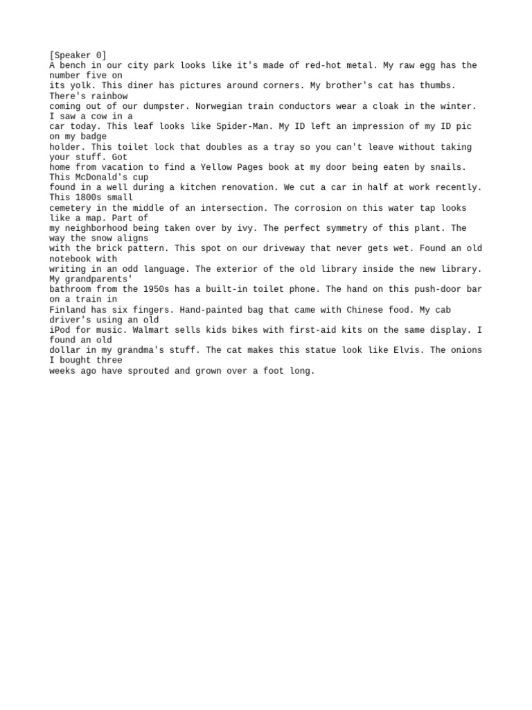 Quirky Observations from Everyday Life | PDF