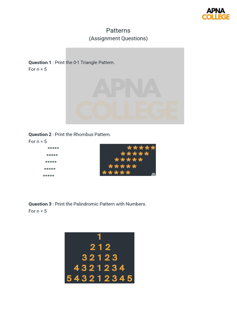 Patterns Questions | PDF