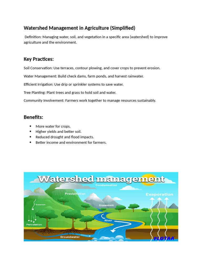 Watershed Management in Agriculture | PDF | Agriculture | Surface Runoff