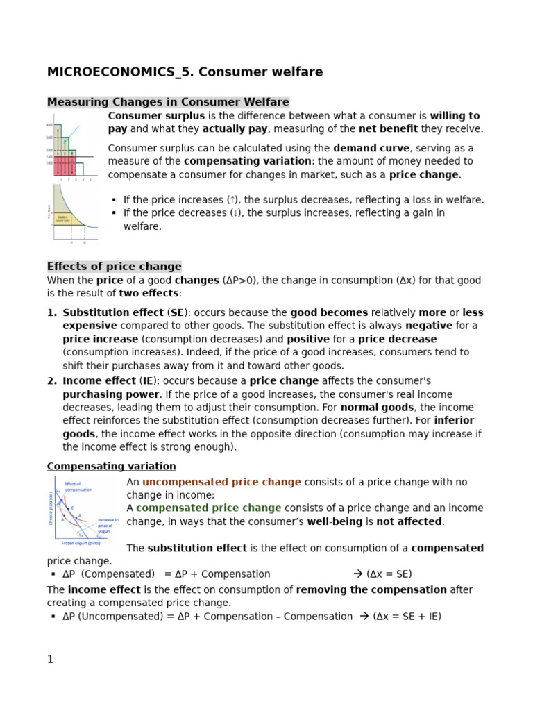 Consumer Welfare and Price Effects Analysis | PDF | Economic Surplus ...