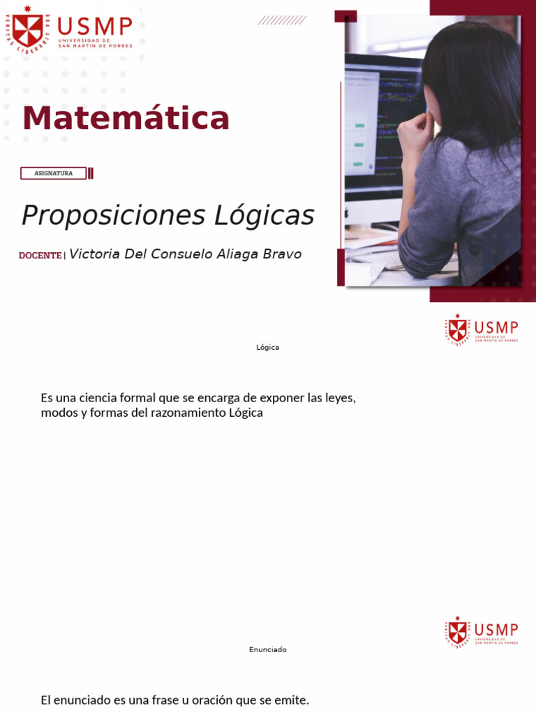 SL1-Proposiciones Lógicas | PDF | Proposición | Matemáticas