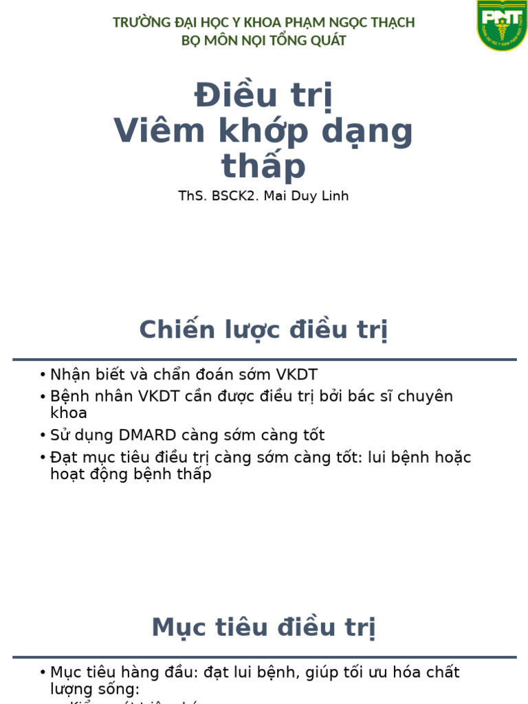 Điều Trị VKDT - SĐH | PDF