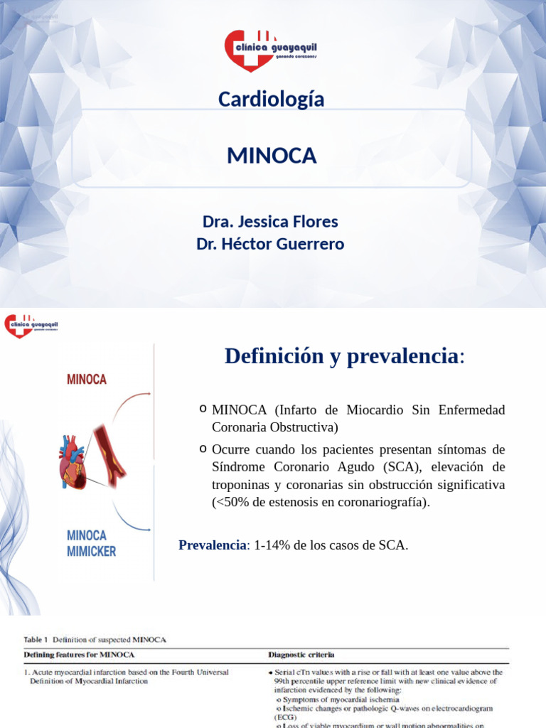 Minoca Exposicion Uees-1 | PDF | Infarto de miocardio | Cardiología