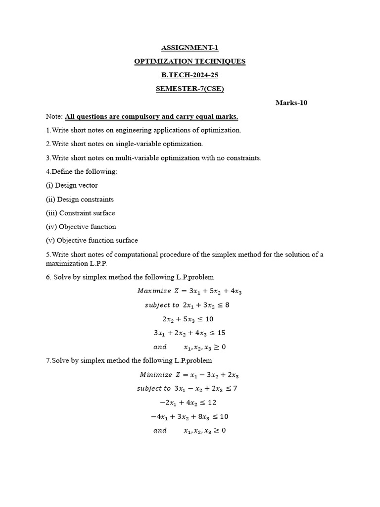 CSE 7th Sem Assignment | PDF