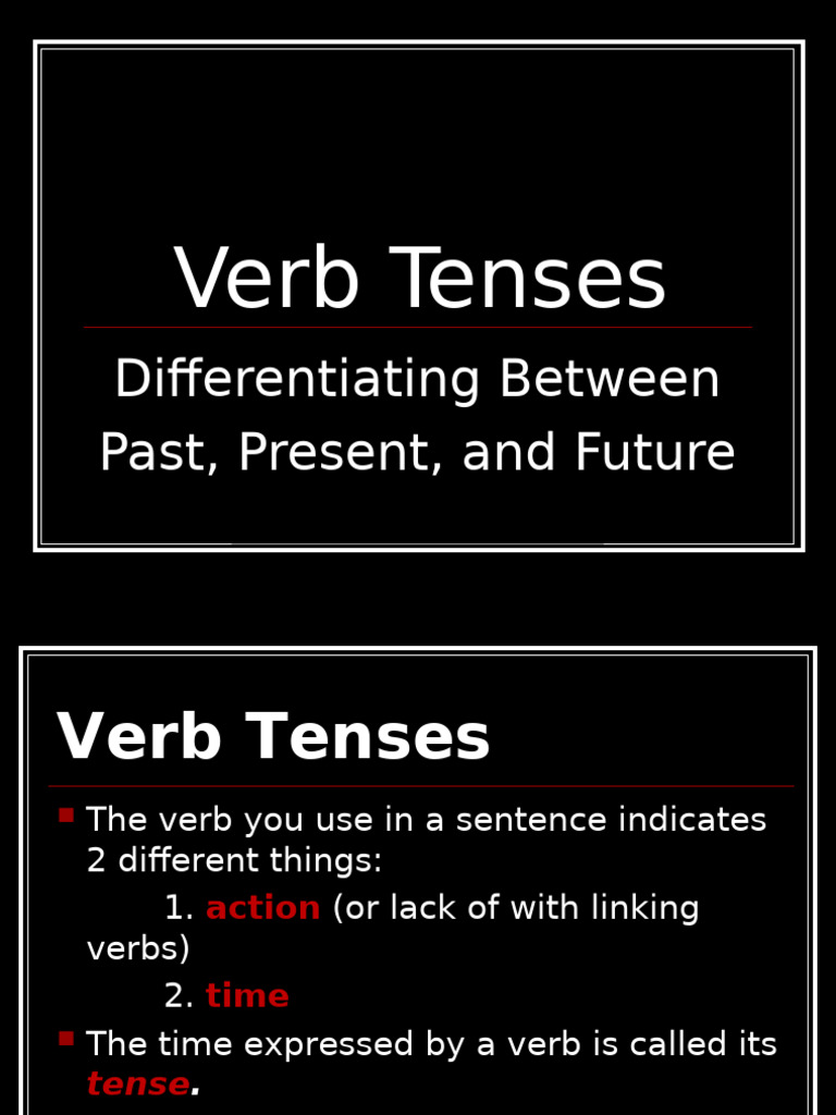 Verb Tenses: Differentiating Between Past, Present, and Future | PDF