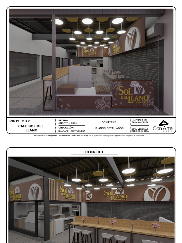 Planos Completos de Cafe Sol Del Sol | PDF