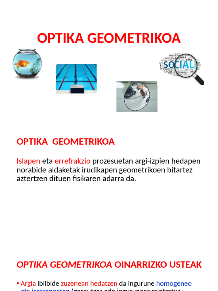 Optika Geometrikoa 2024-25 | PDF