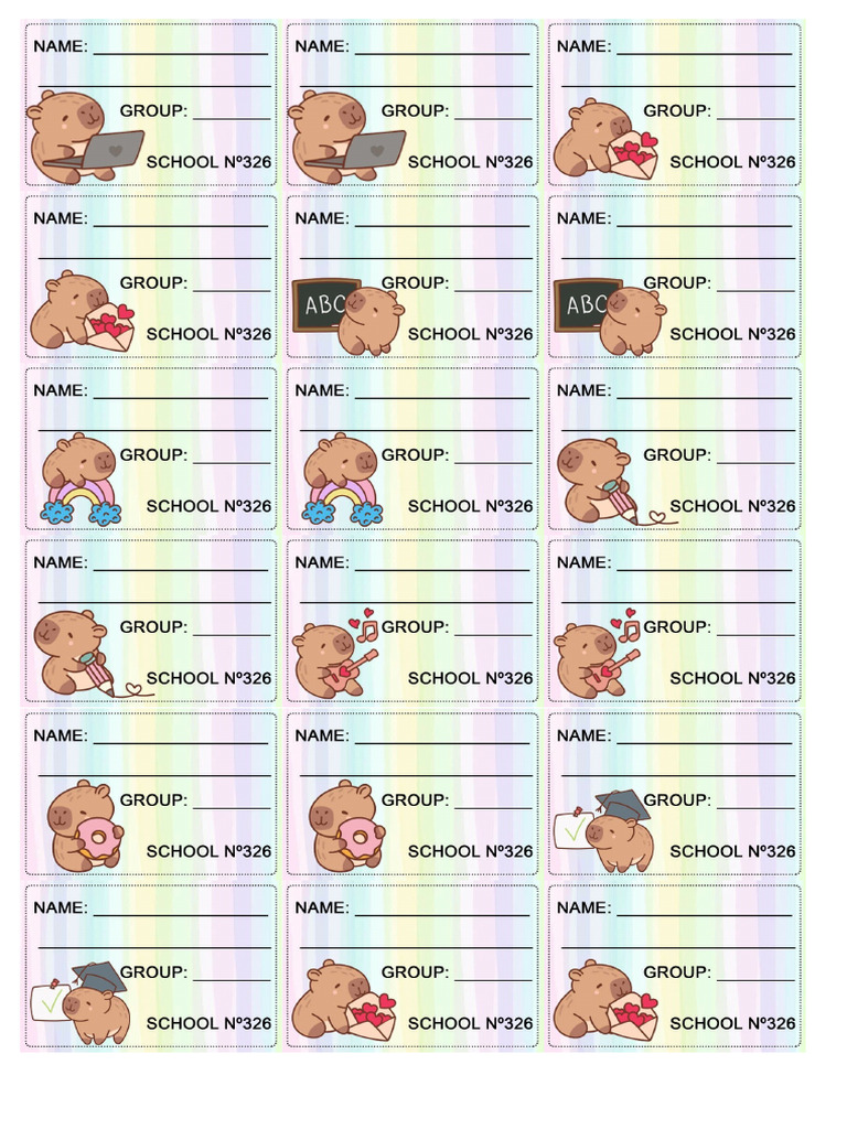 Etiquetas Capy | PDF