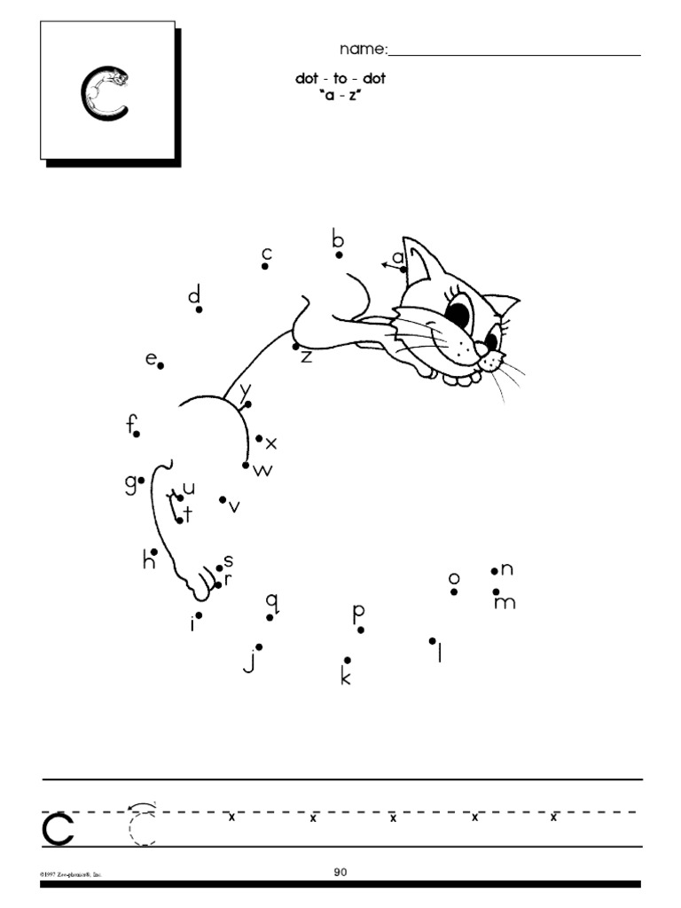 Zoo phonics a z Dot To Dot Worksheets หน้า 4 | PDF