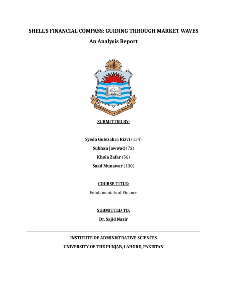 Shell Pakistan Limited Submission Report | PDF | Market Liquidity ...