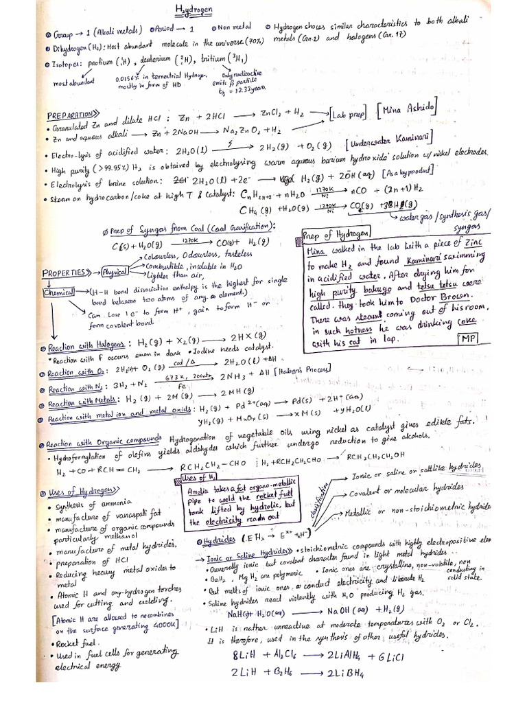 Inorganic Chemistry Short Notes | PDF