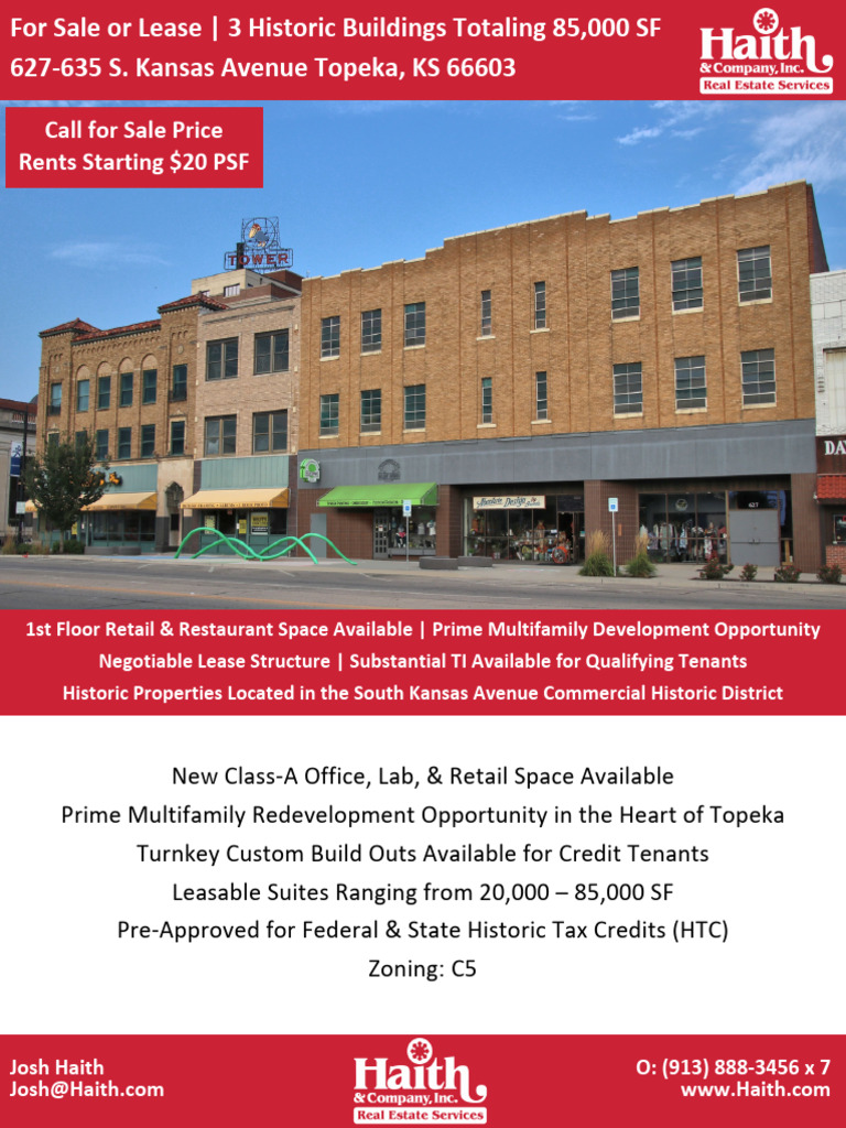 Historic Retail & Restaurant Space For Lease | PDF | Topeka | Kansas
