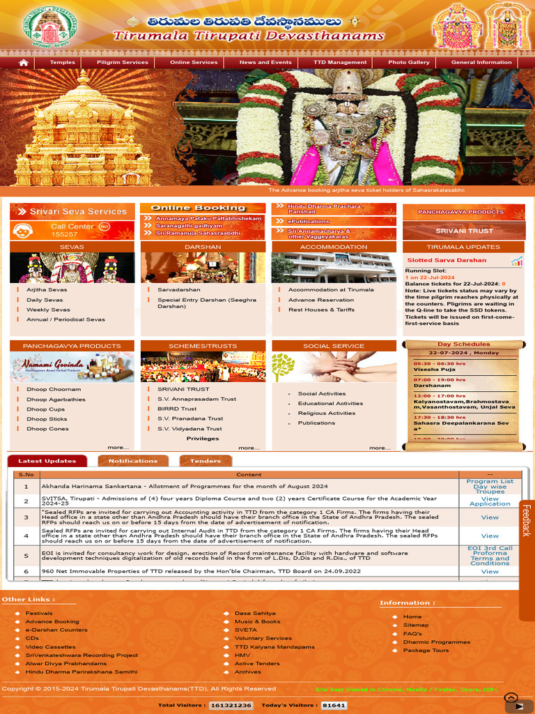 Tirumala Tirupati Devasthanams (Official Website) | PDF | Vaishnavism