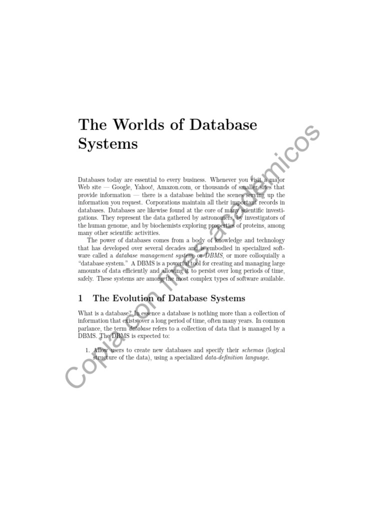 Database Systems The Complete Book C1 | PDF | Databases | Database Transaction
