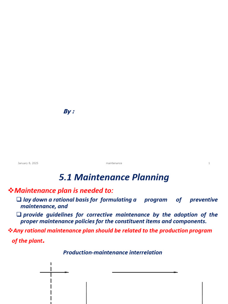 Maintenance Planning Strategies Explained | PDF
