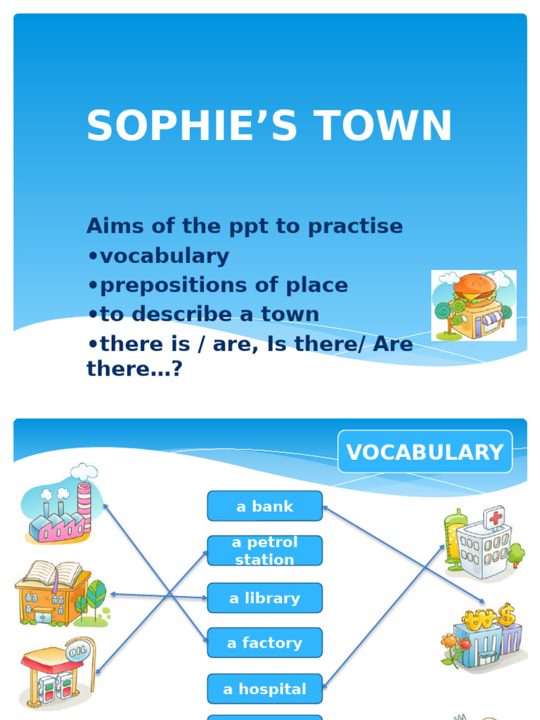 Sophies Town PPT Fun Activities Games Picture Description Exercises ...