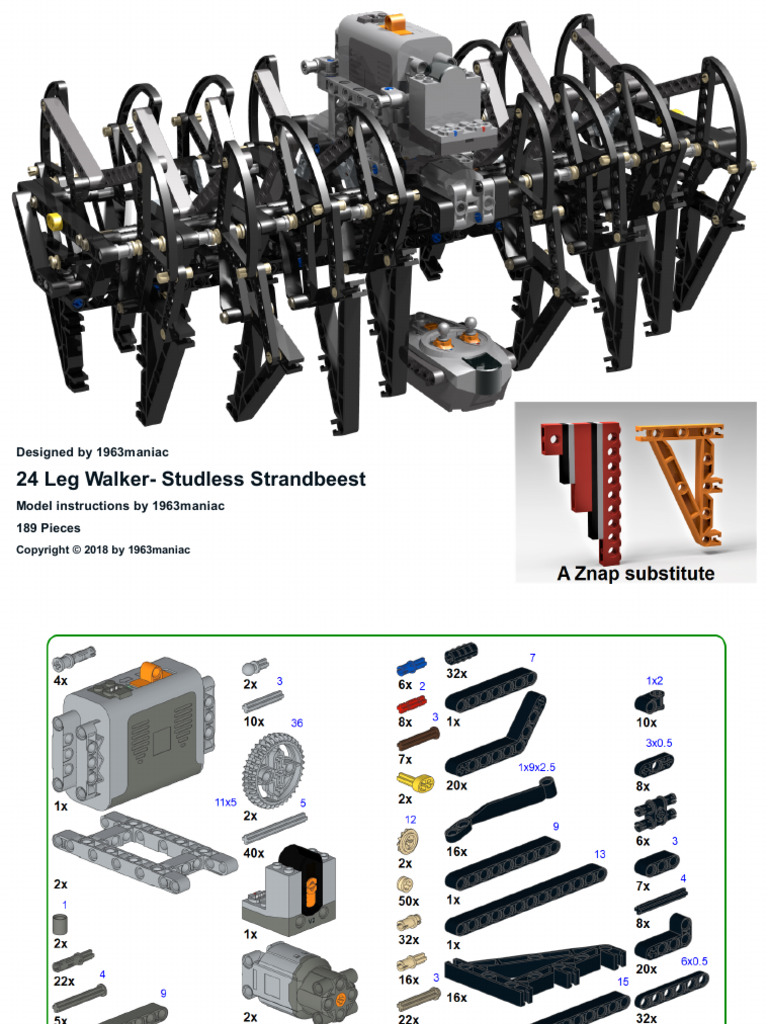 16 Leg Studless Strandbeest | PDF | Lego