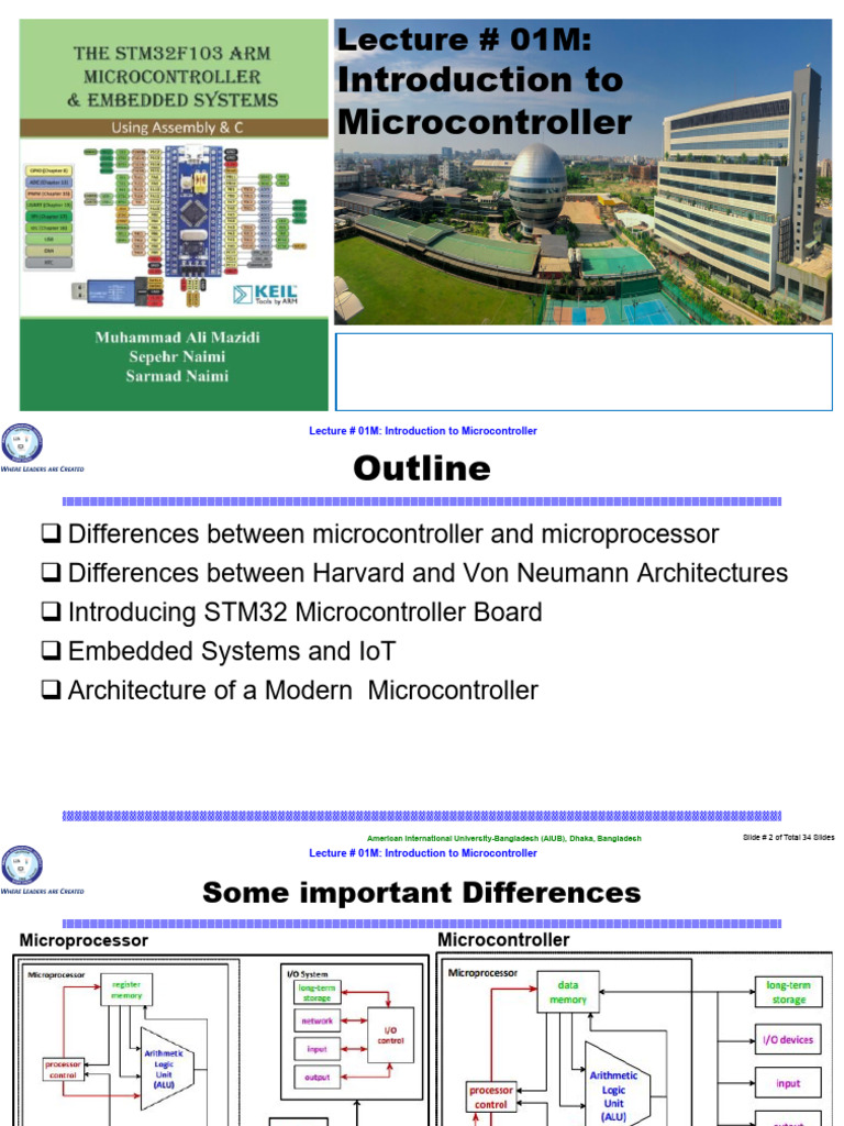 Theory Lecture Week 1M MES Dr Rukonuzzaman_V_2_0 | PDF | Microcontroller | Central Processing Unit