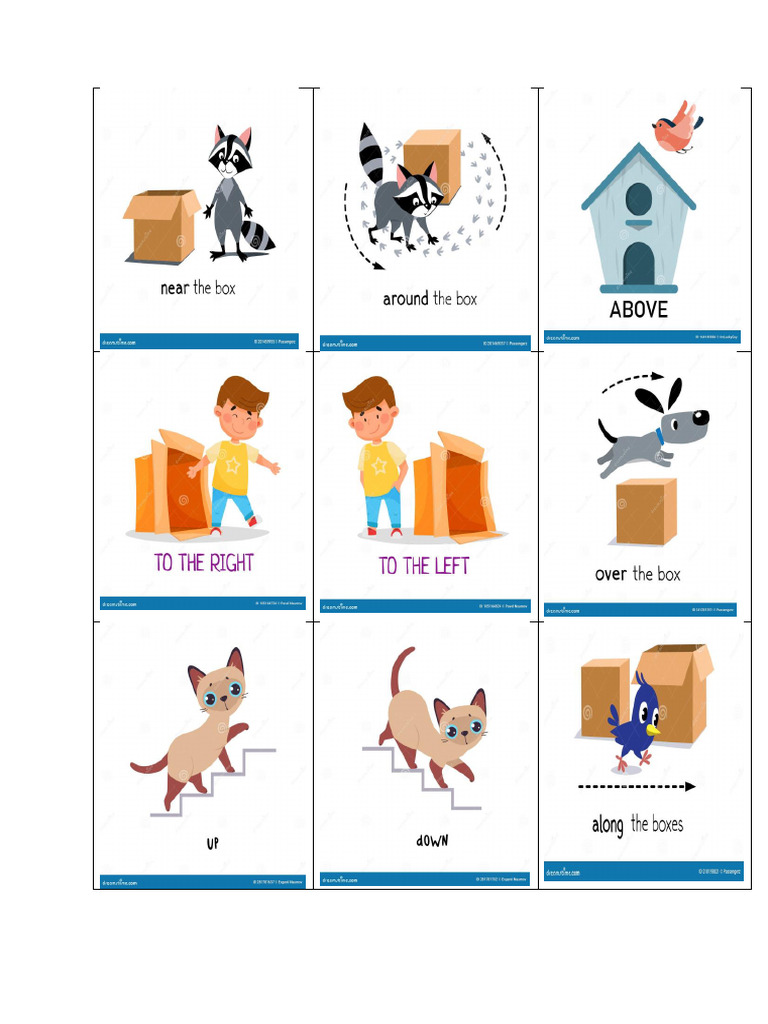 Prepositions With Pictures | PDF