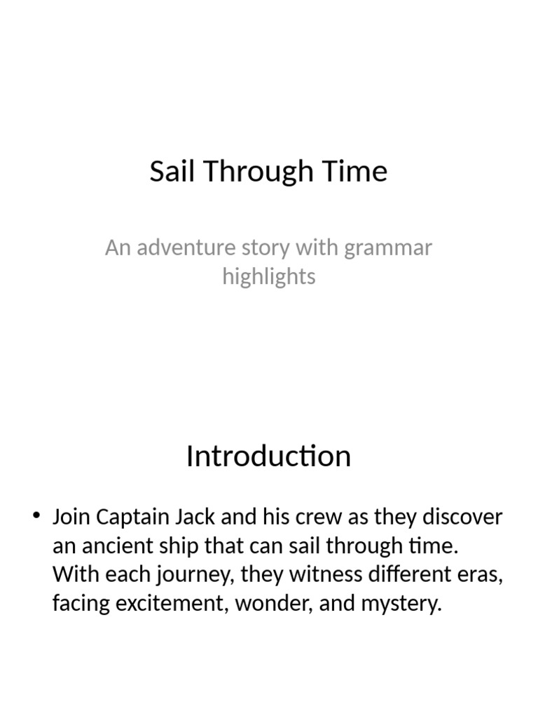 Sail Through Time Formatted (2) | PDF | Adjective | Linguistics