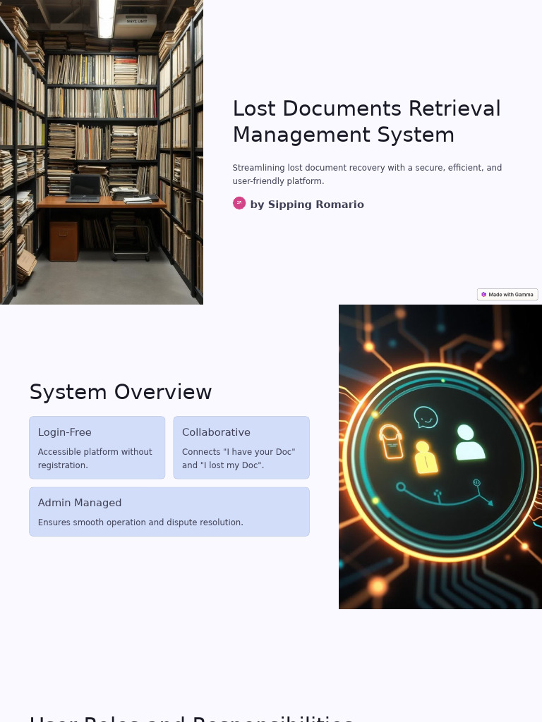 Lost Documents Retrieval Management System | PDF
