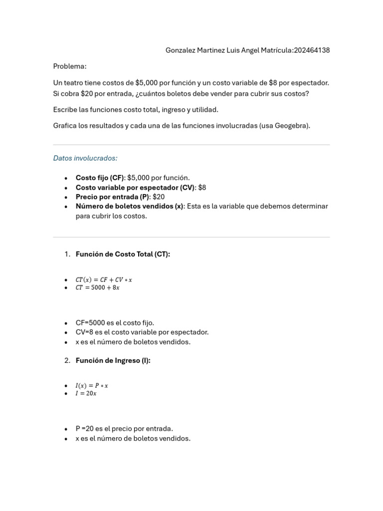 E2 GonzalezMartinez LuisAngel | PDF | Función (Matemáticas) | Economias