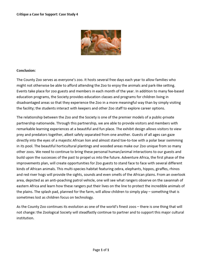 M2 Case Study 4 | PDF | Zoo | Zoology