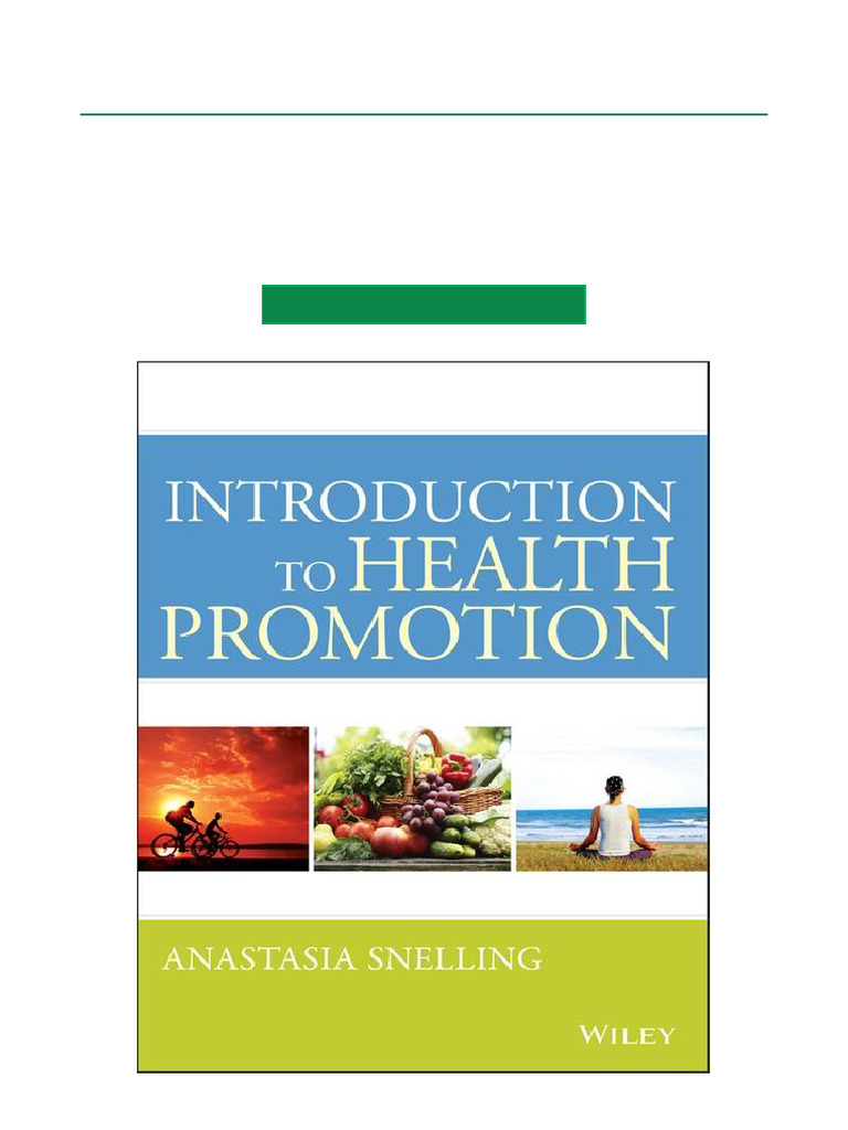 Introduction To Health Promotion 1st Edition No-Wait Download | PDF ...