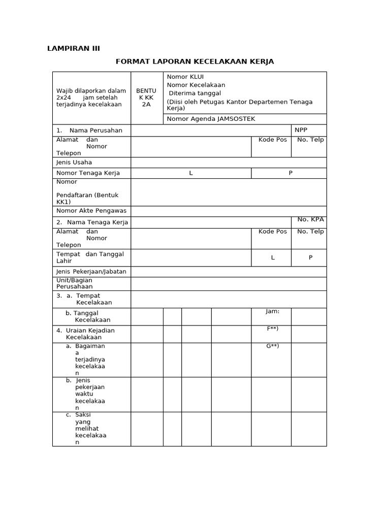 LAMPIRAN III FORMAT LAPORANx | PDF