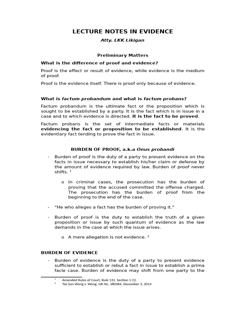 Understanding Quantum of Proof in Law | PDF | Burden Of Proof (Law ...