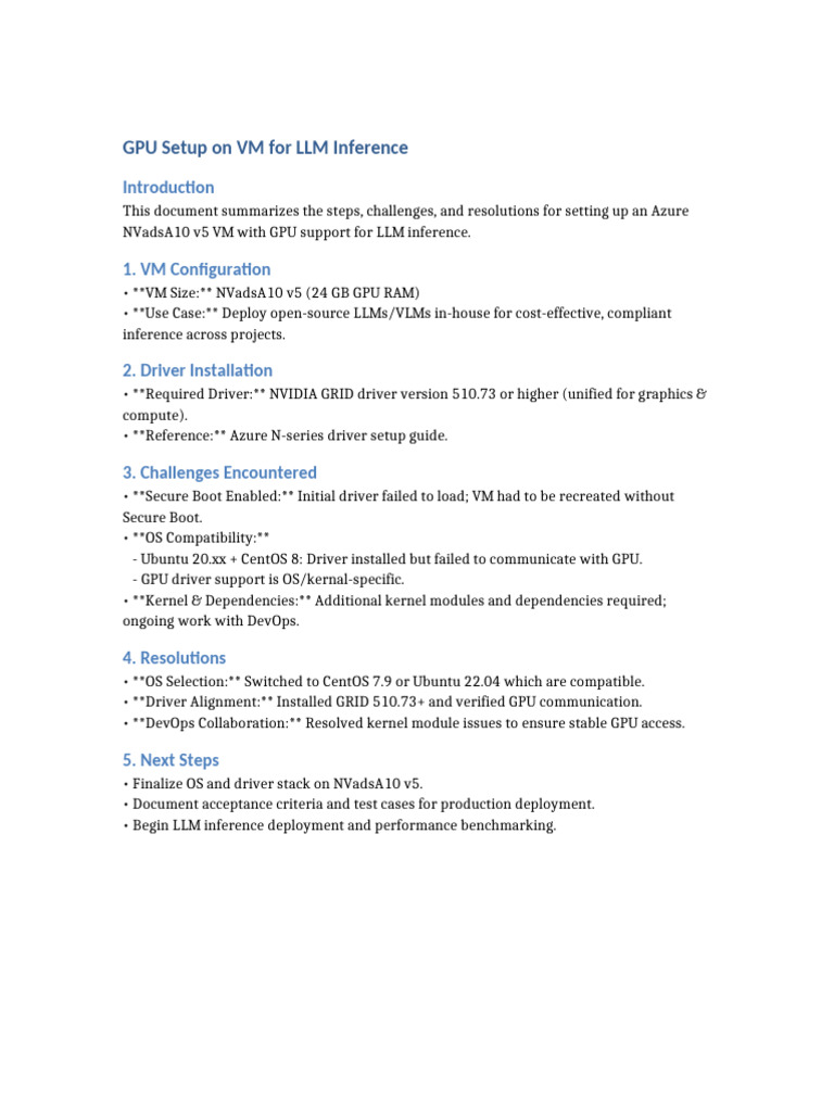 GPU Setup Demo | PDF