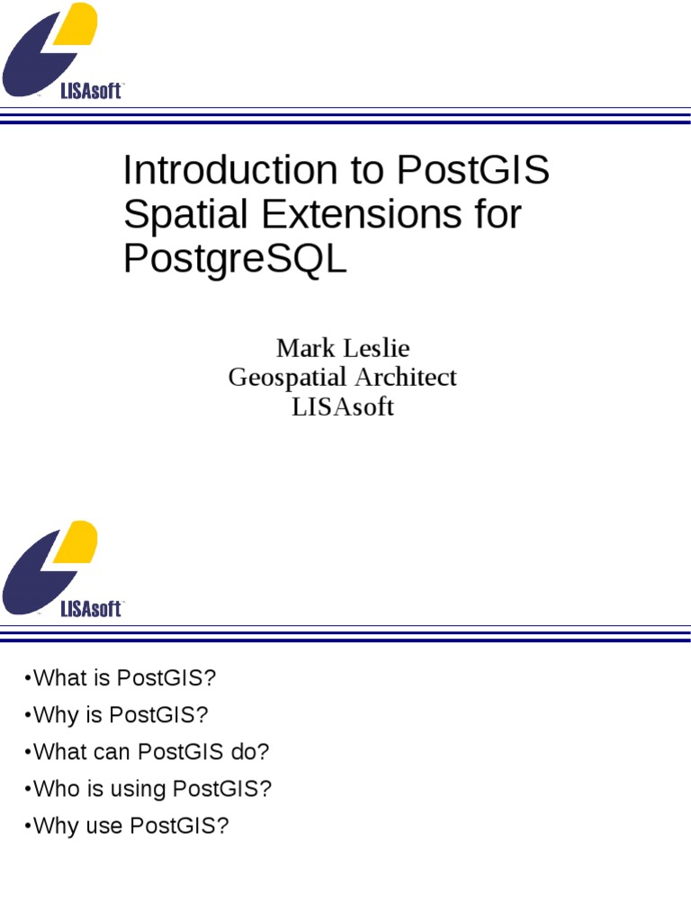 Introduction To Postgis V10 Pdf Postgre Sql Geometry