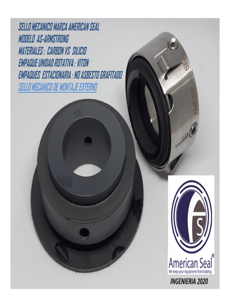 Sello Mecanico American Seal As - Armstrong Carbo Silicio Viton No ...