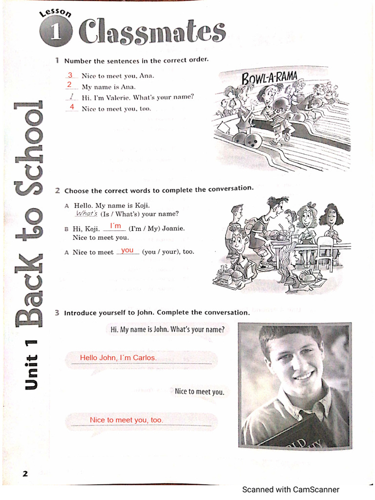 Work Book Unit1 | PDF