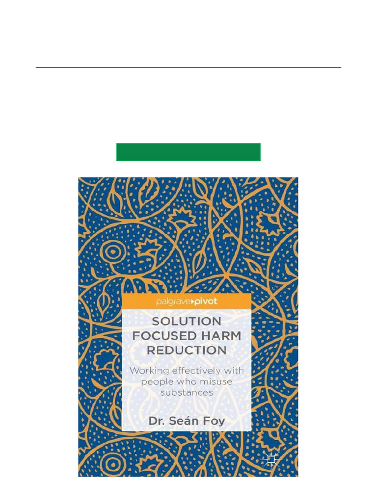 Solution-Focused Harm Reduction Guide | PDF | Psychotherapy | Substance ...