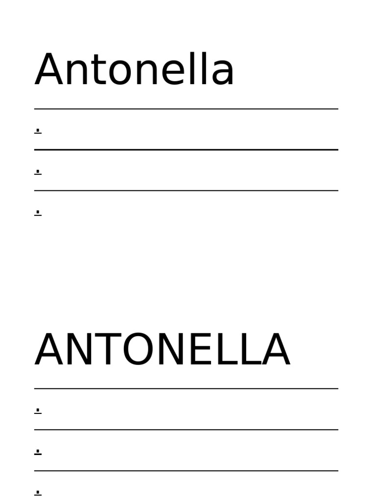Antonella Terea Nombre | PDF