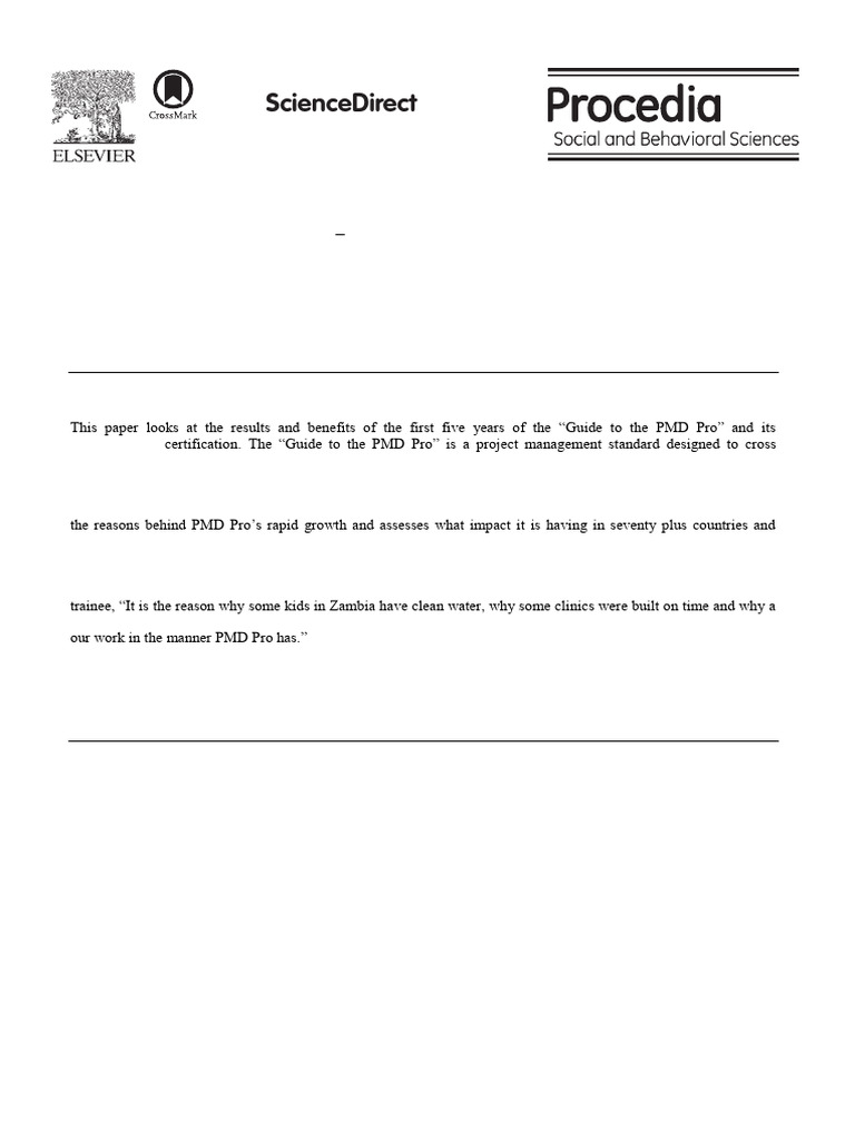 PMD Pro Forward Making The World Better One Projec | PDF | Non ...