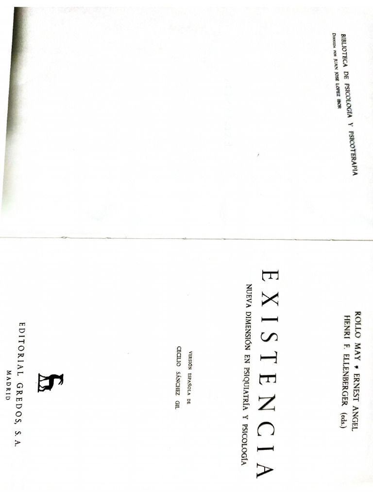 Rollo May _ Existencia_ Cap 1y2 COMPLETO | PDF