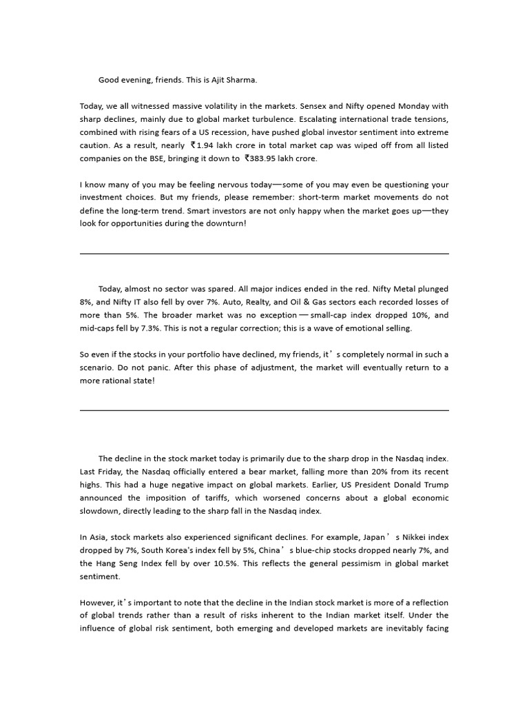 How To Determine A Stock's Trend 07.04 | PDF | Stocks | Market Trend