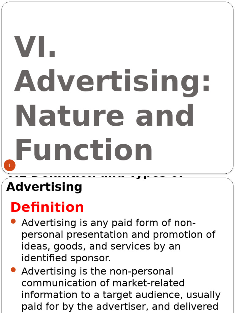 VI Advertising Introduction | PDF | Advertising | Target Audience