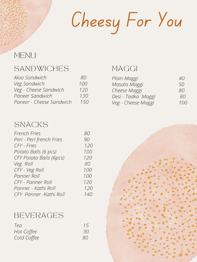 Abstract Organic Wedding Menu | PDF
