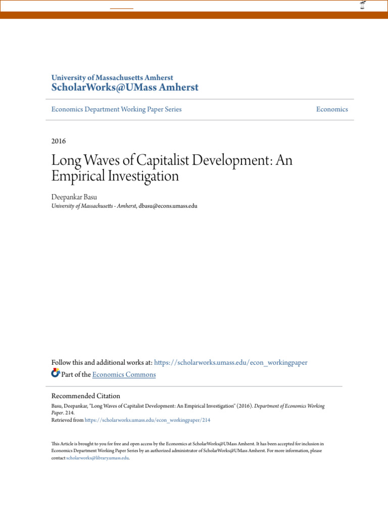 Long Waves of Capitalist Development INVESTIG | PDF | Business Cycle ...