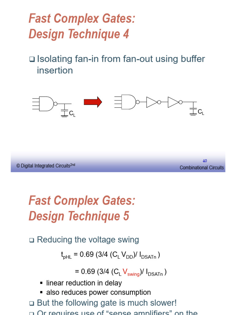 Chapter6 - CMOS - Combinational Logic Circuits - Part - II | PDF | Logic Gate | Integrated Circuit