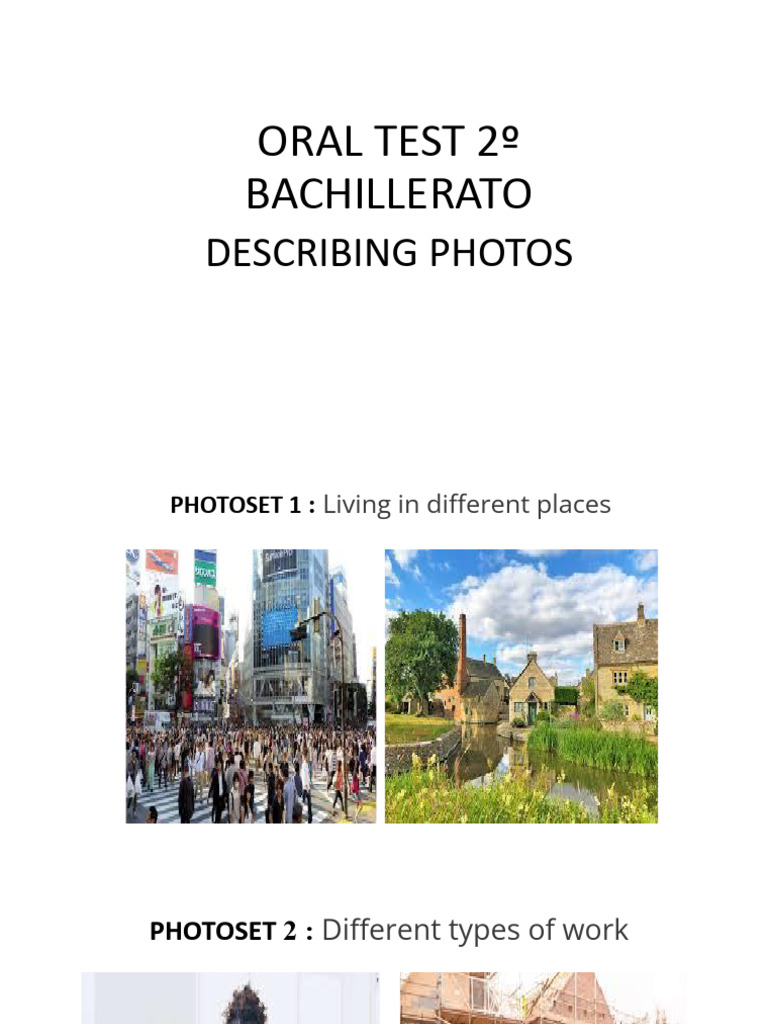 Speaking Exam: Photo Descriptions | PDF