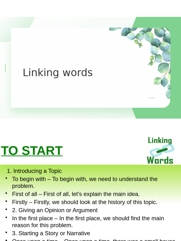 Essential Linking Words for Writing | PDF | Sentence (Linguistics ...