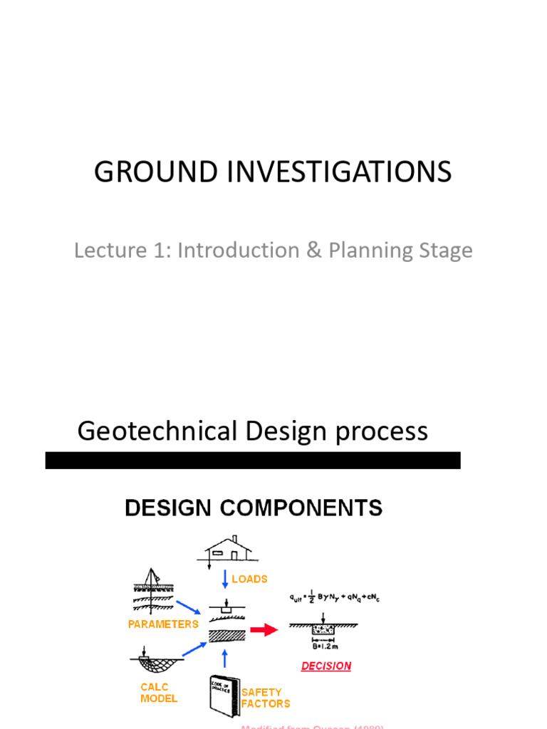 Ground Investigation Planning Overview | PDF | Geotechnical Engineering ...