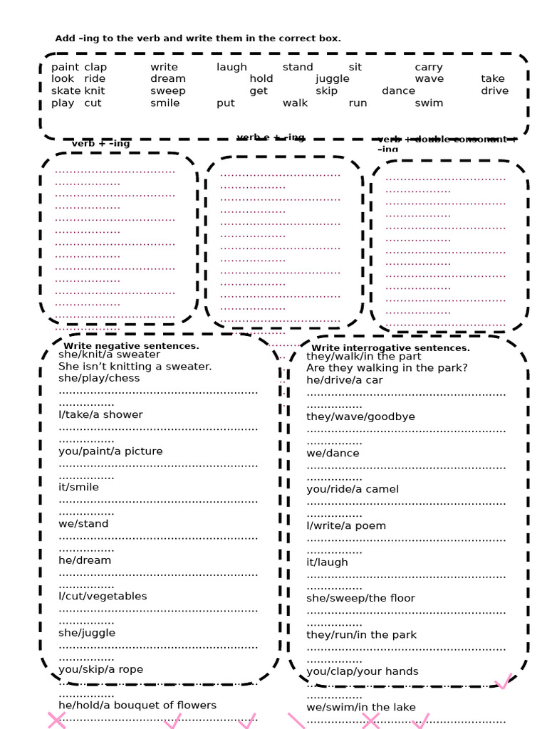 present continous practice | PDF